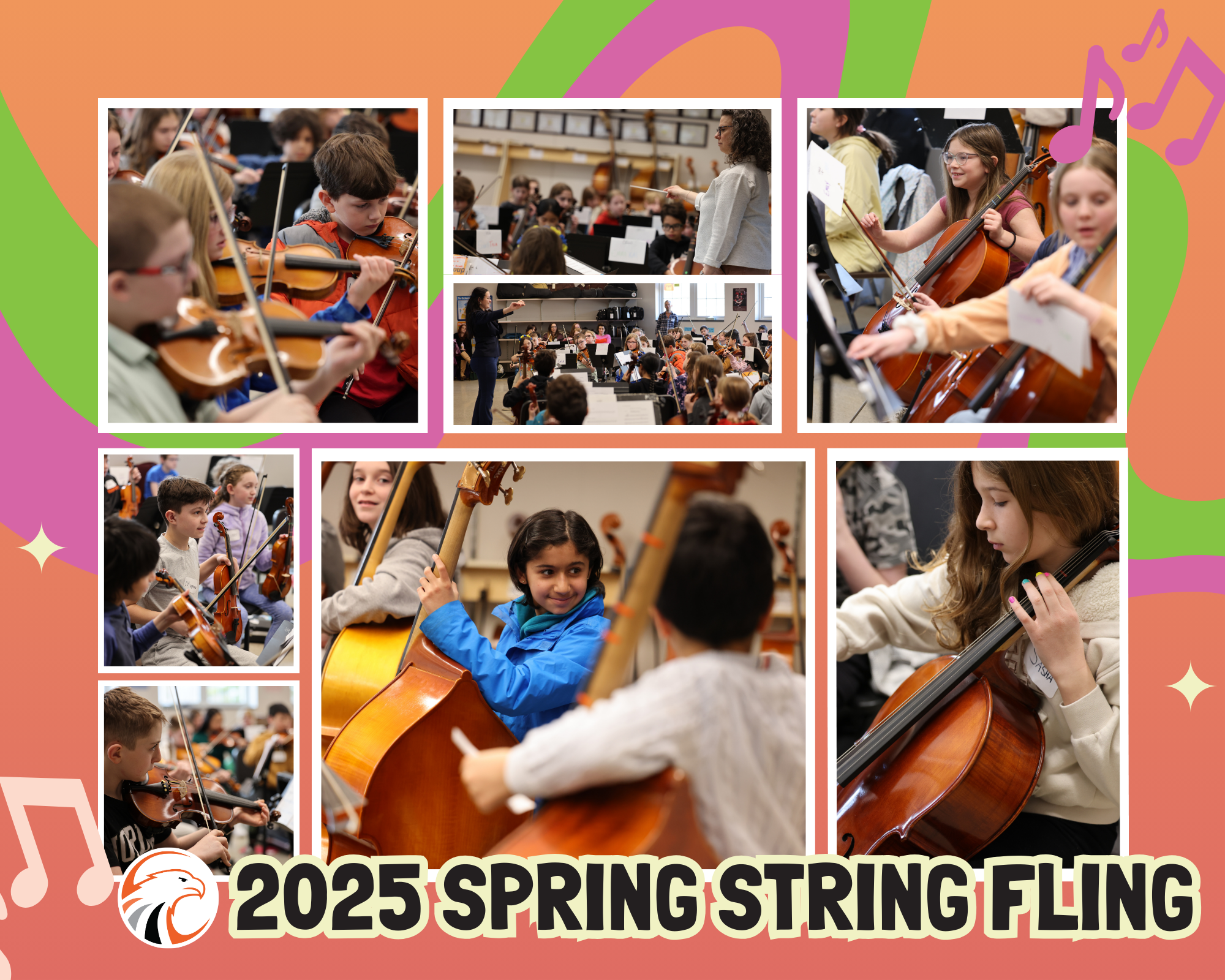 Grade 5 orchestra students in a Spring String Fling at BCMS - Bethlehem Central School District
